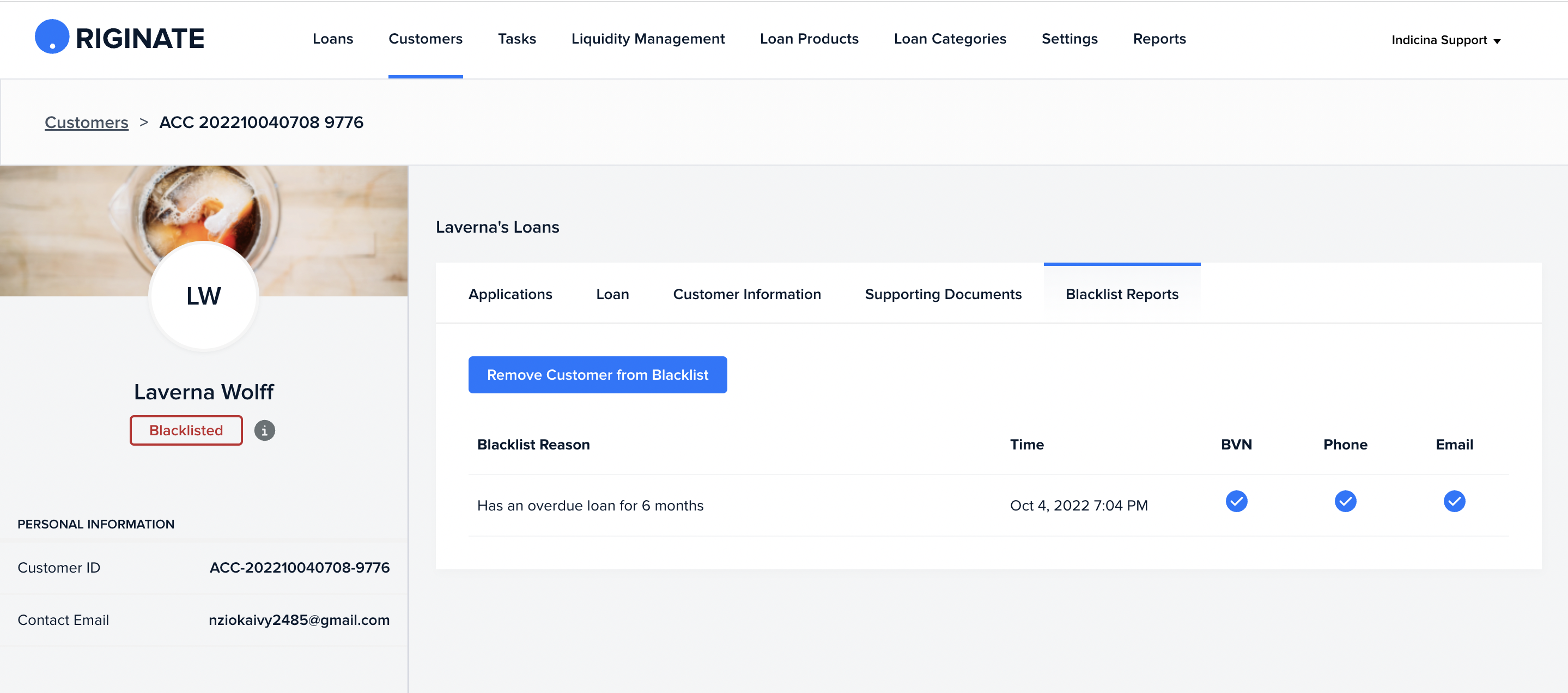 How Can I Whitelist A Customer previously Blacklisted? – Indicina
