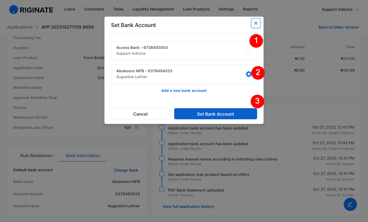 How To Change A Customer's Disbursement Account – Indicina